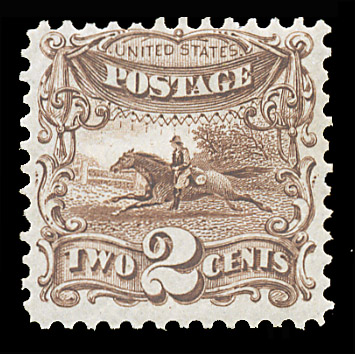 US 124 1875 Two Cent Postrider Pictorial Reissue: Allstamp.net